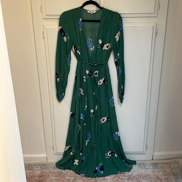 ROLLA'S | Dresses | Rollas Green Floral Maxi Wrap Dress | Poshmark